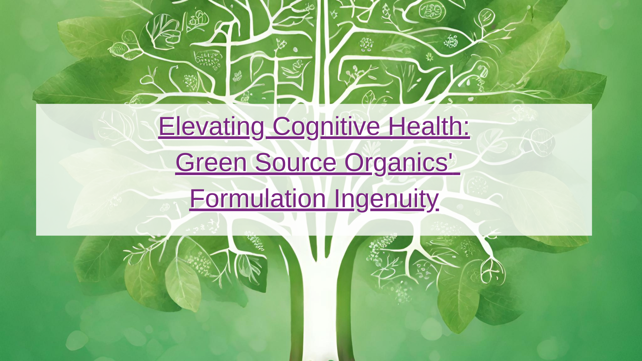 Unlocking Brilliance: Green Source Organics' Cognitive Health ...