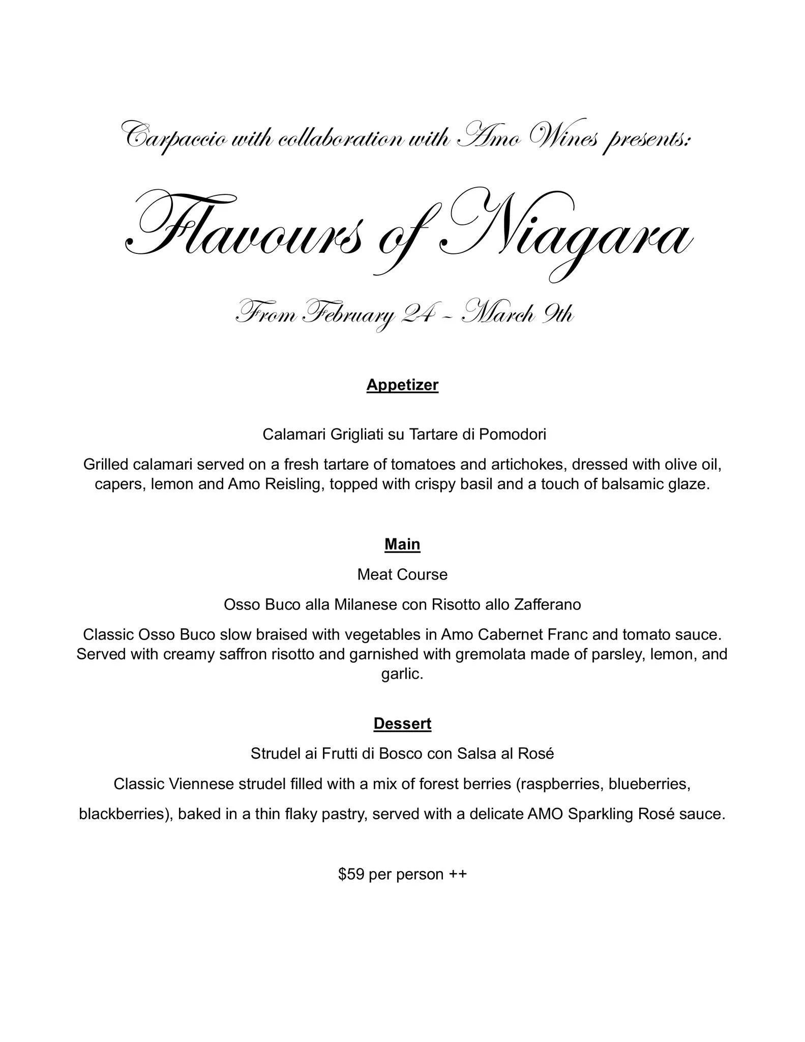 Carpaccio Restaurant — CARPACCIO RESTAURANT