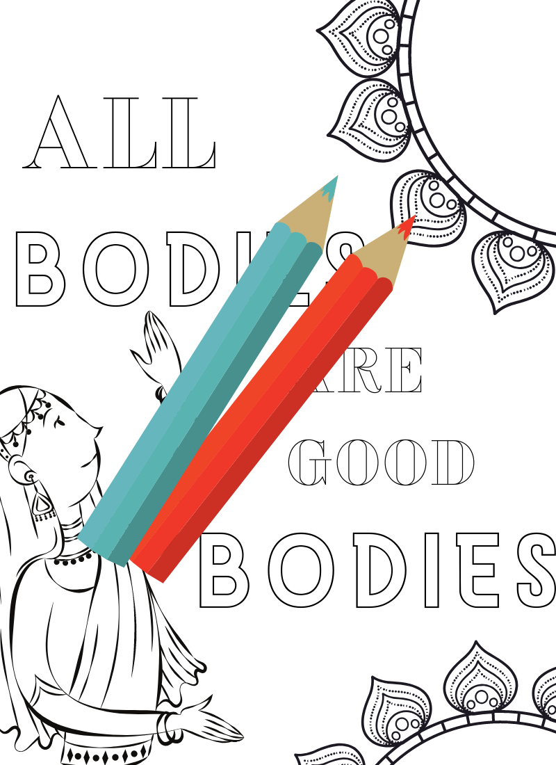 Body Positive Coloring Page Package — EATING DISORDER + TRAUMA RECOVERY ...