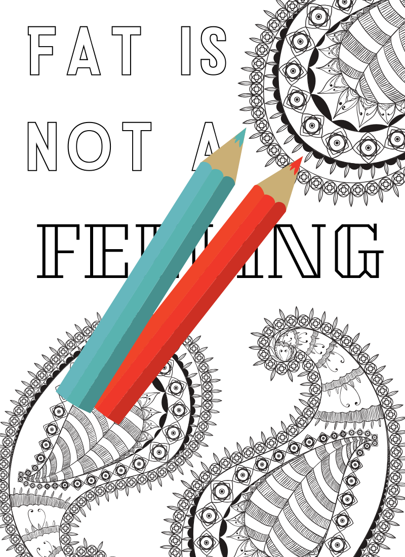 Body Positive Coloring Page Package — EATING DISORDER + TRAUMA RECOVERY ...