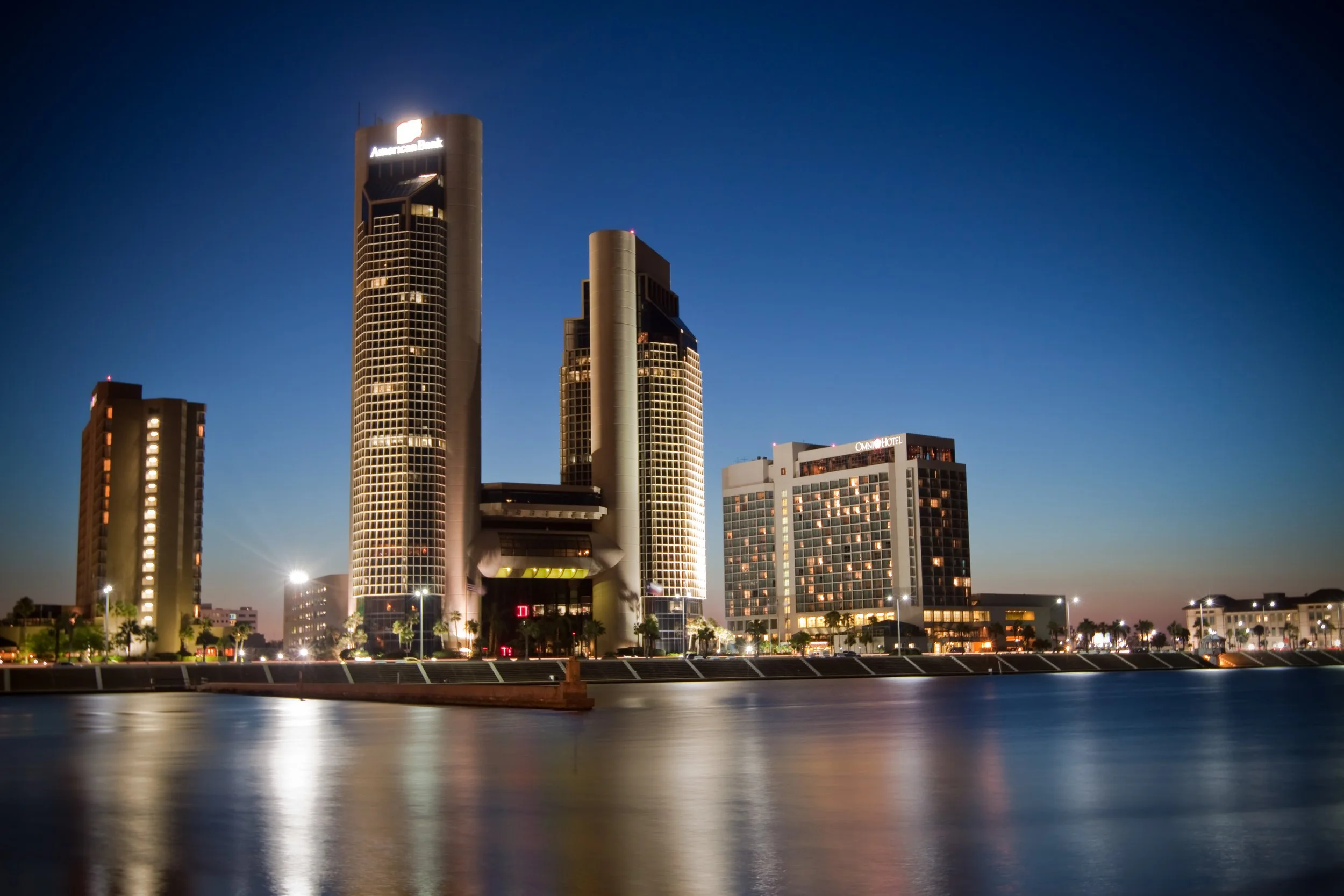 Corpus Christi Skyline at Twilight - Royalty Free Stock — Jason David Page