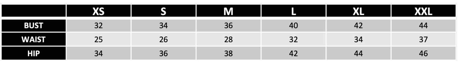 Size Chart — Veronica Sheaffer