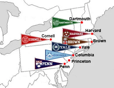 Ivy League Universities Map