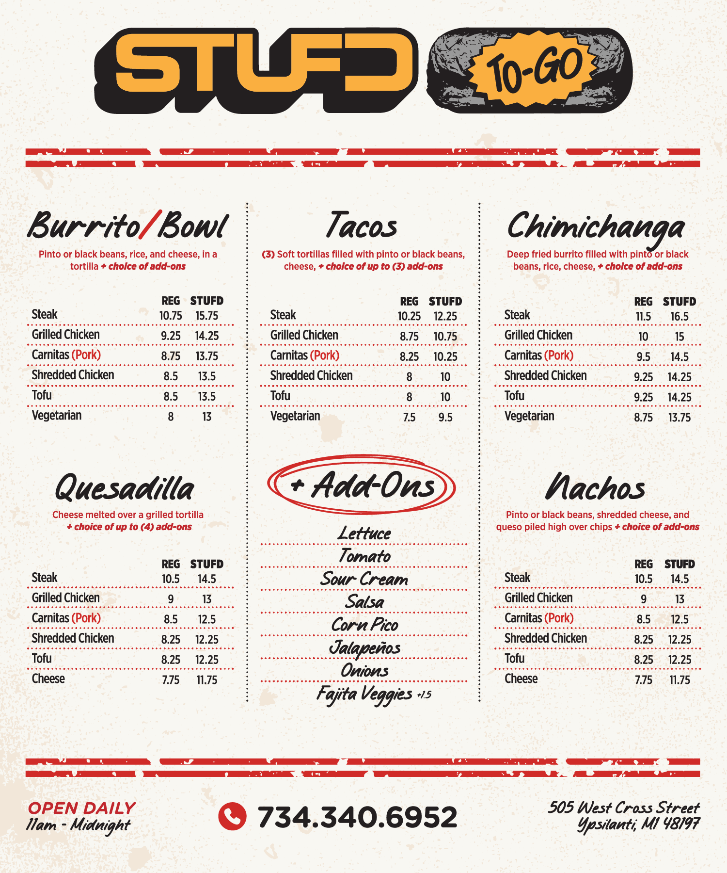 Menu — STUFD