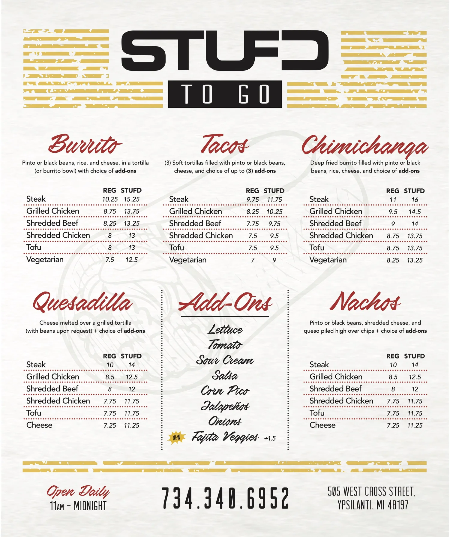 Menu — STUFD