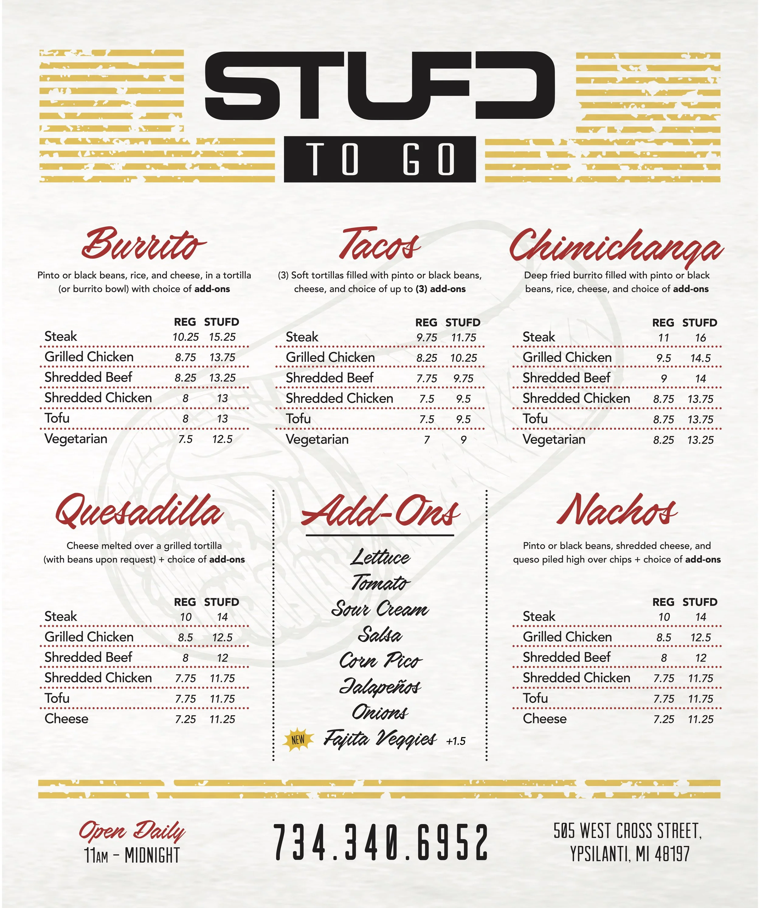 Menu — STUFD