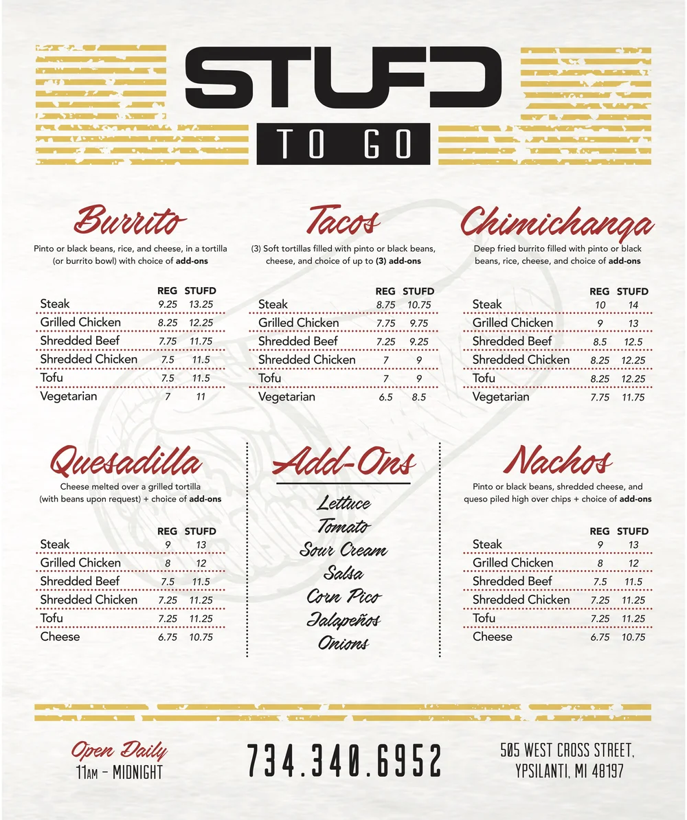 Menu — STUFD