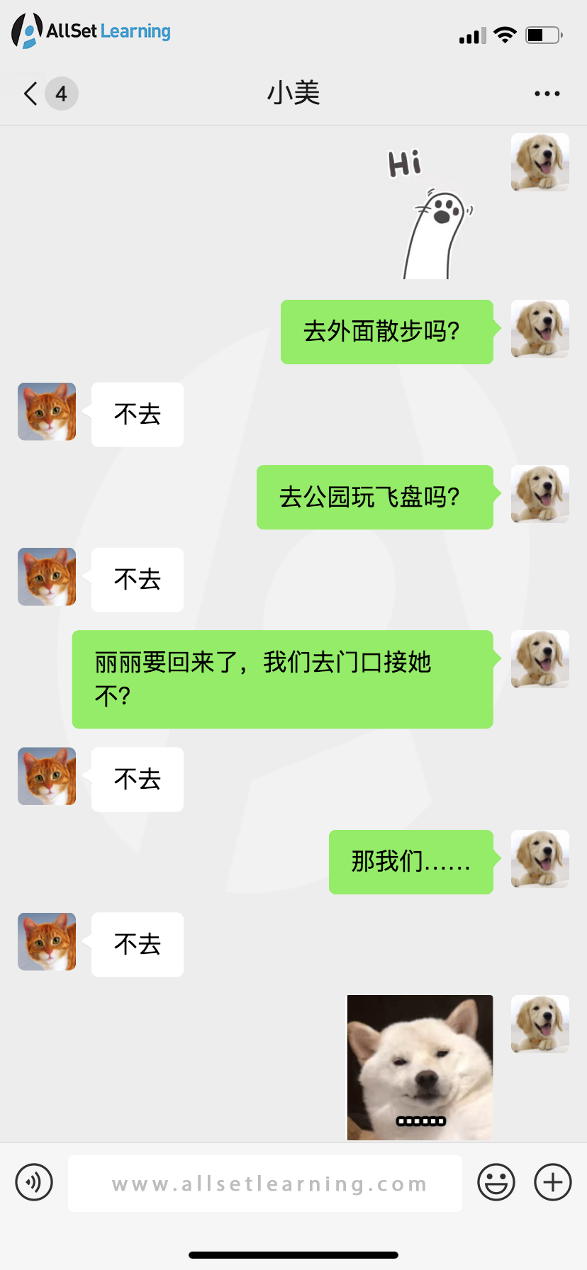 Animals Use WeChat 01 — AllSet Learning