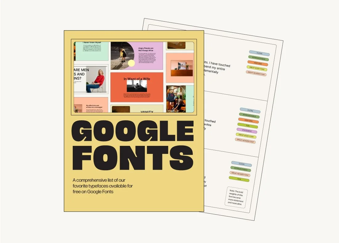 Google Font Pairings — Mushaboom Studio | Creative Brand Agency