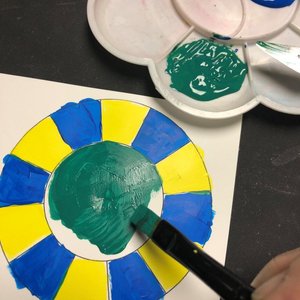 Comparative mixing blue and yellow — Colour Literacy Project