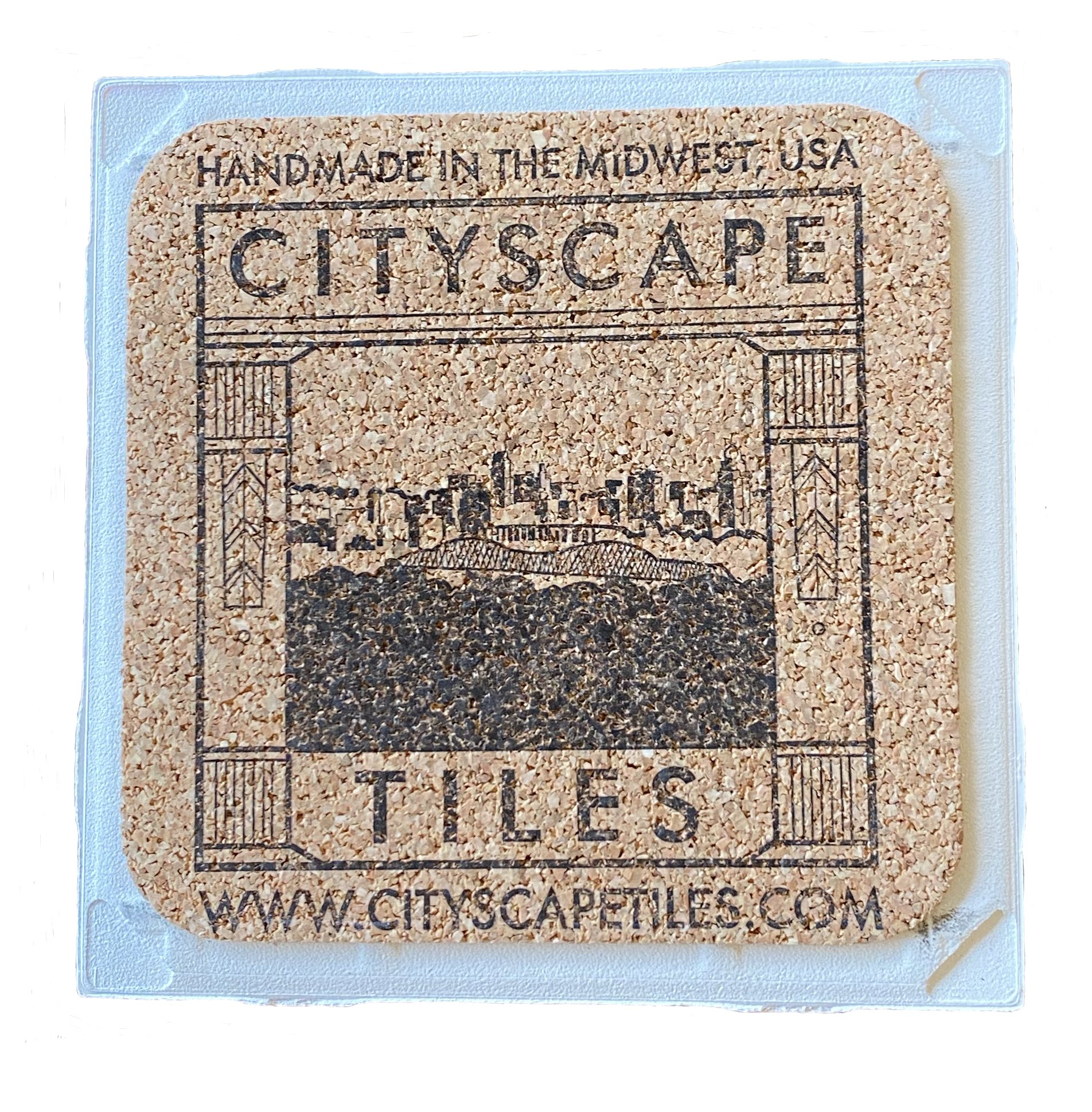Cityscape Tile Coaster - Walking Mall Building — Boxwoods