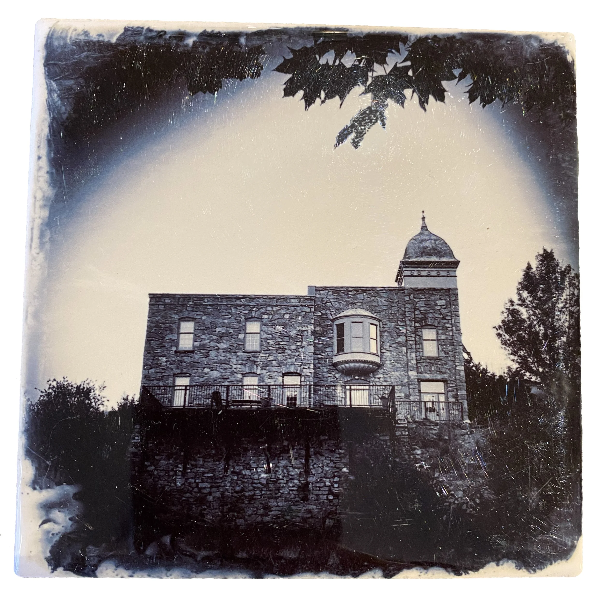 Cityscape Tile Coaster - Bluestone House — Boxwoods