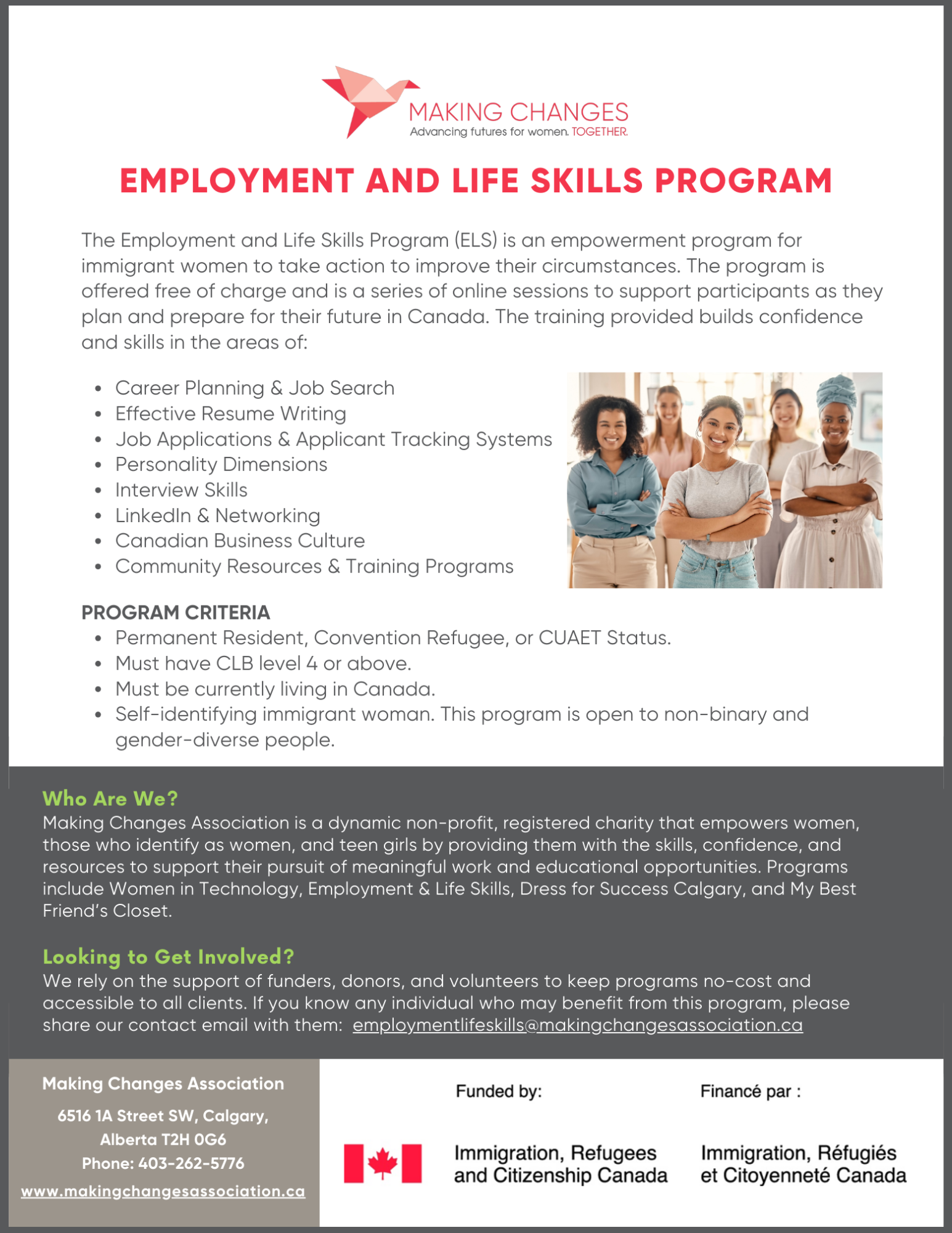 Employment & Life Skills — Making Changes