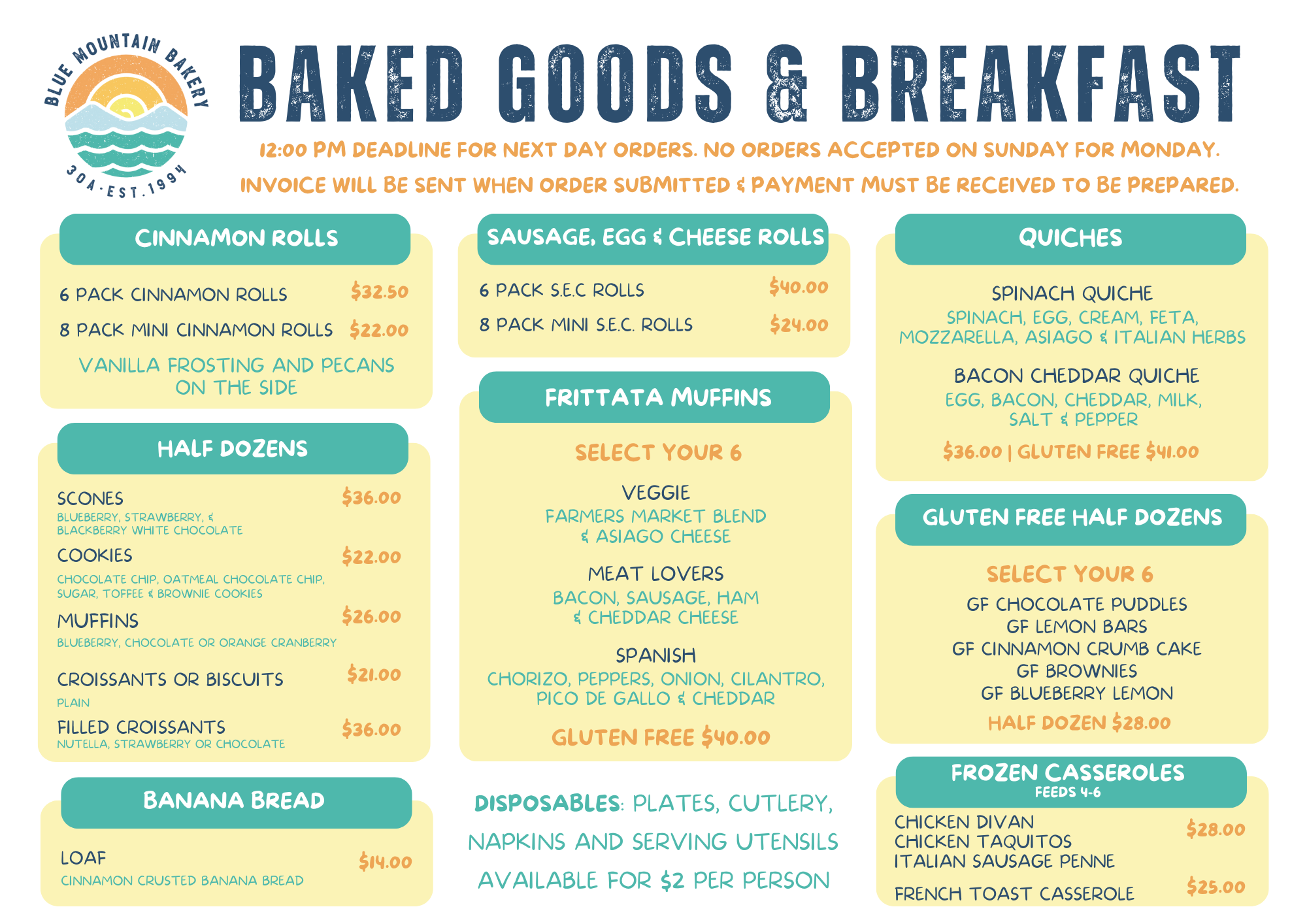 Eats & Sweets — Blue Mountain Bakery