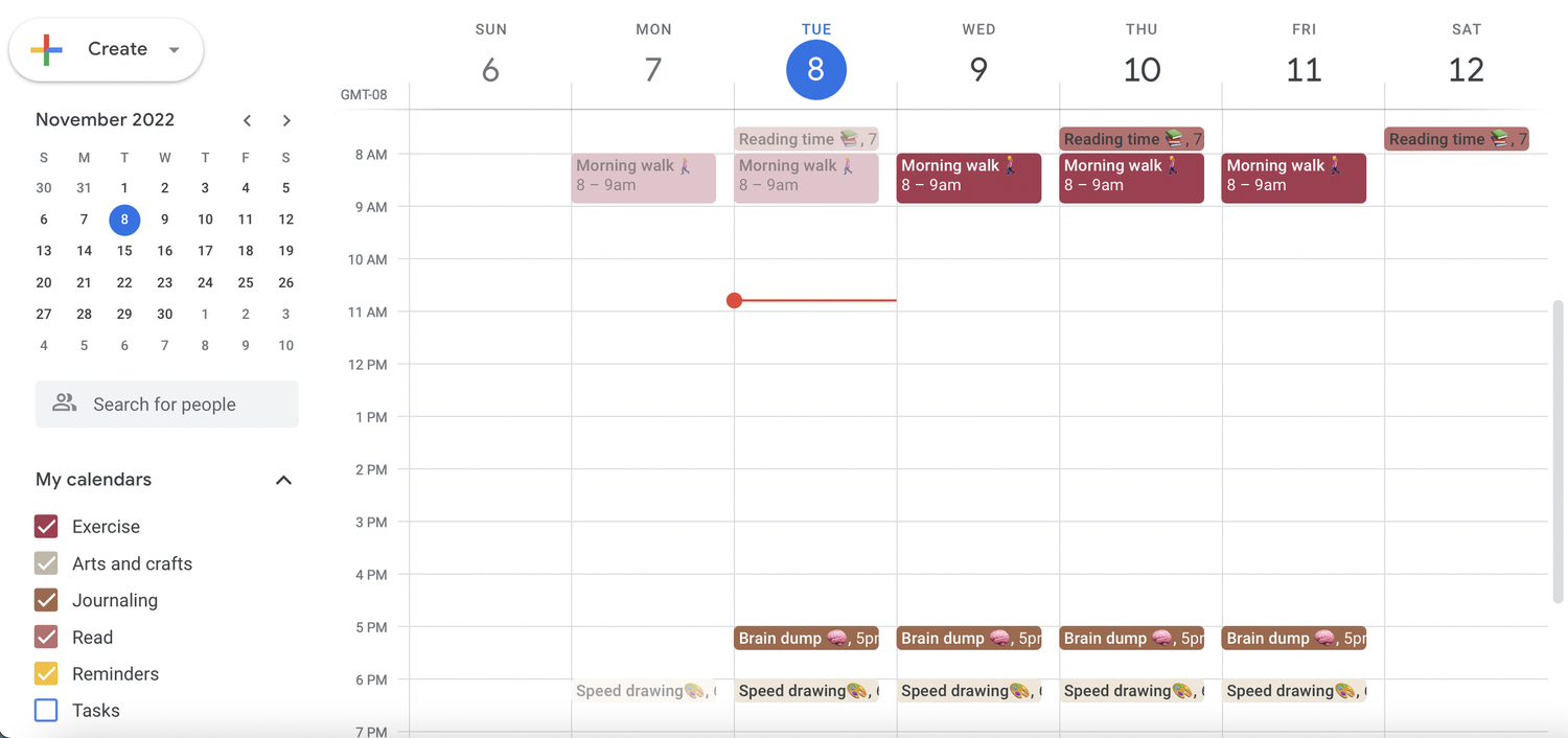 Google Calendar Color Schemes: Aesthetic Google Calendar