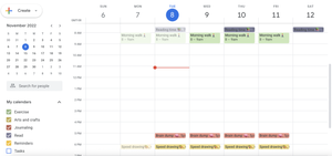 Google Calendar Color Schemes: Aesthetic Google Calendar