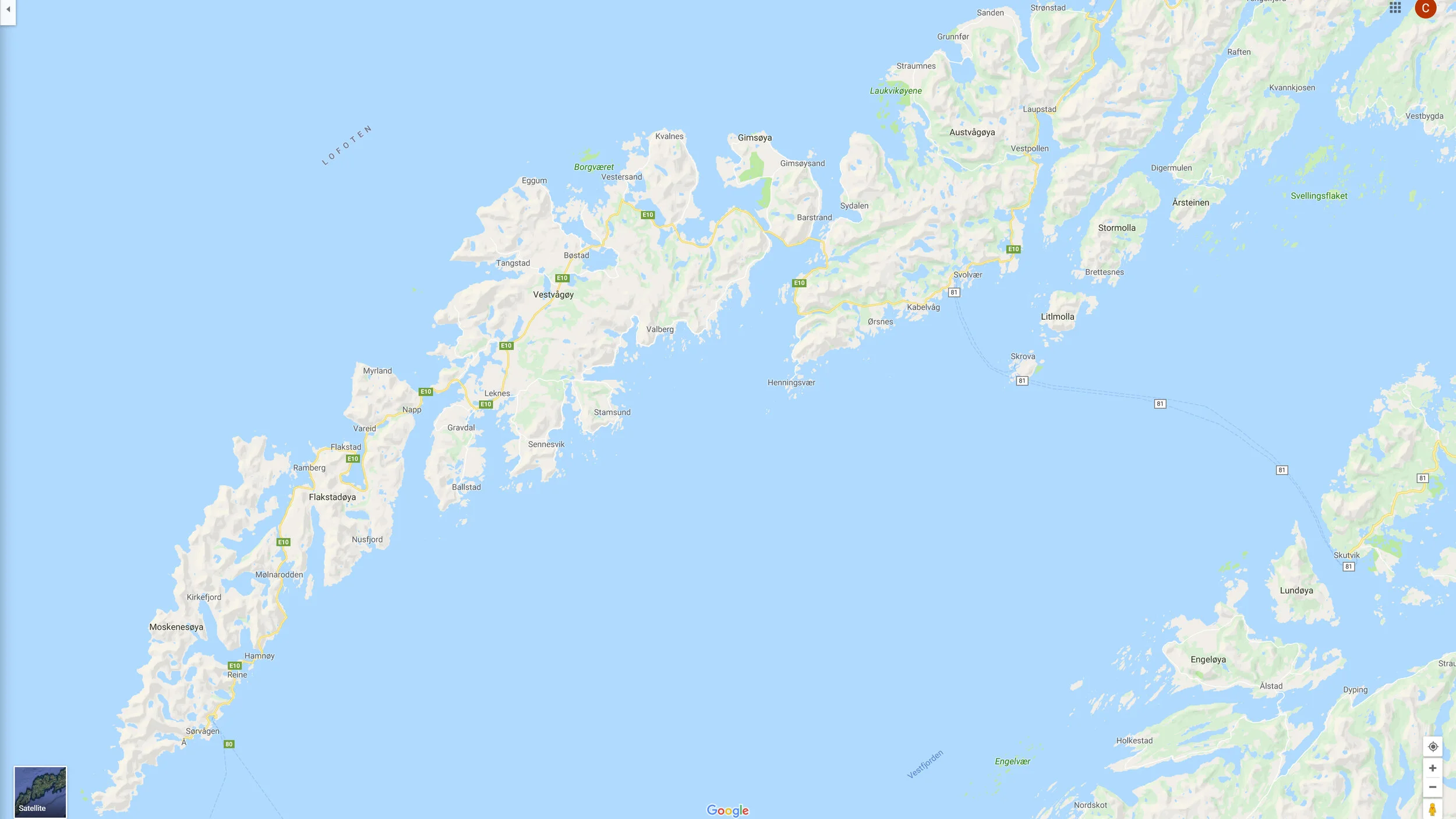 Lofoten Map
