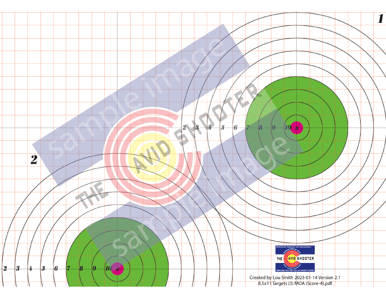 8.5x11 Targets (12) MOA — The Avid Shooter