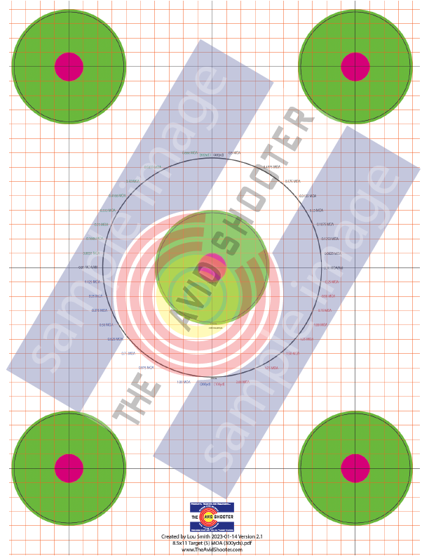 8.5x11 Targets (12) MOA — The Avid Shooter