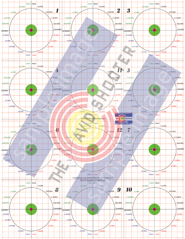 8.5x11 Targets (5) MOA (300yd) — The Avid Shooter