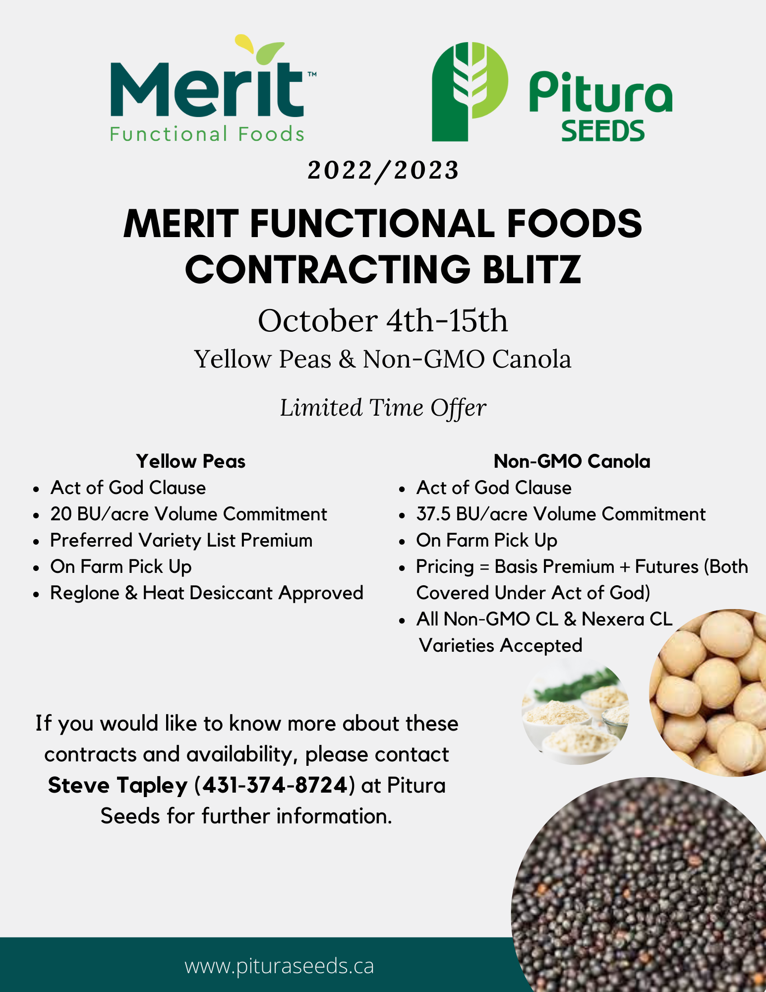 Merit Functional Foods Contracting Blitz! — Pitura Seeds