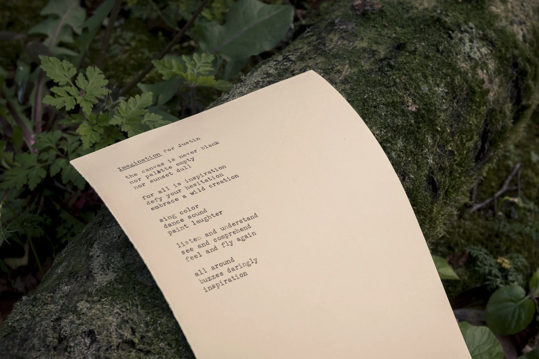 Commissioned Poems — With Ink: Typewriter Poetry