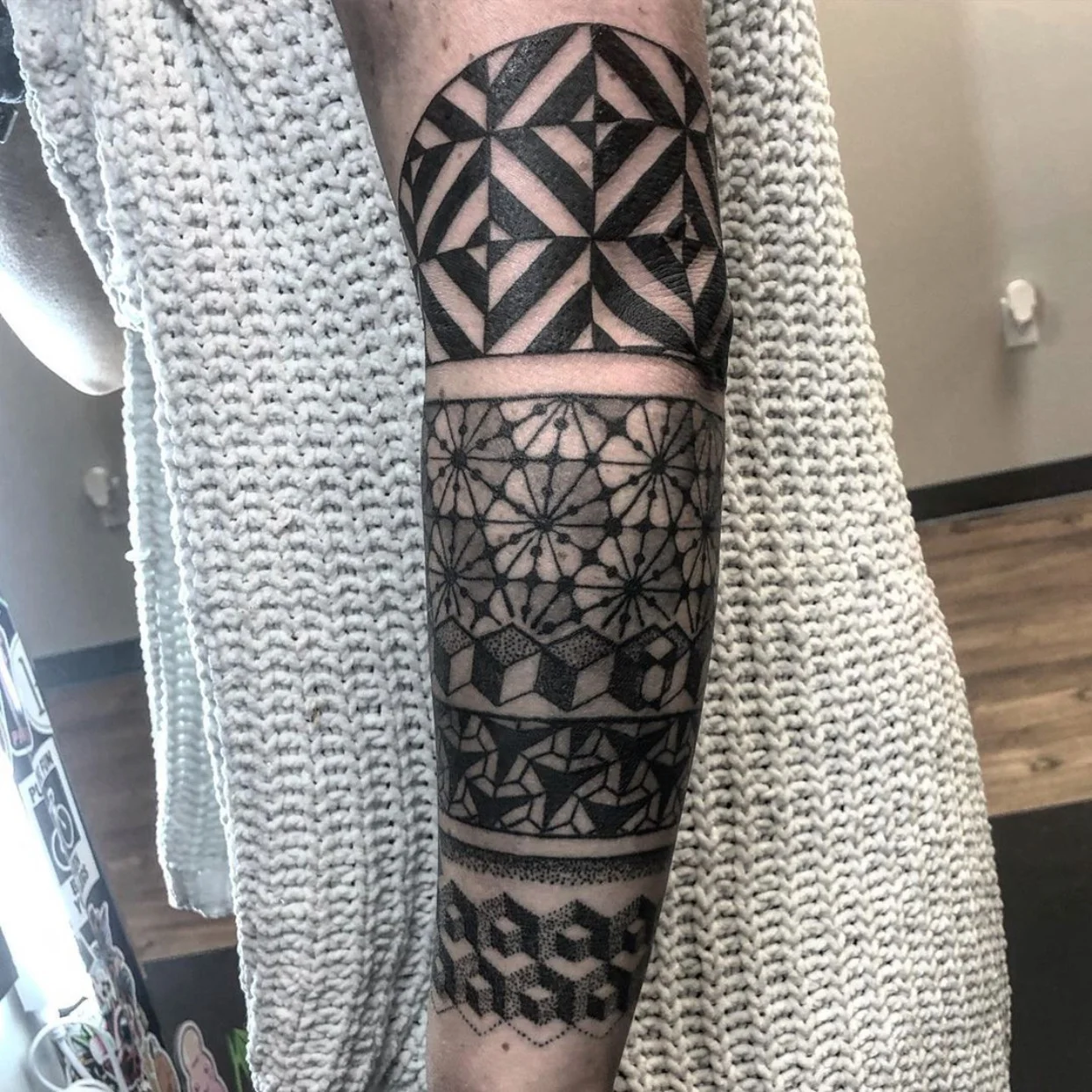Sacred Geometry Tattoo Half Sleeve