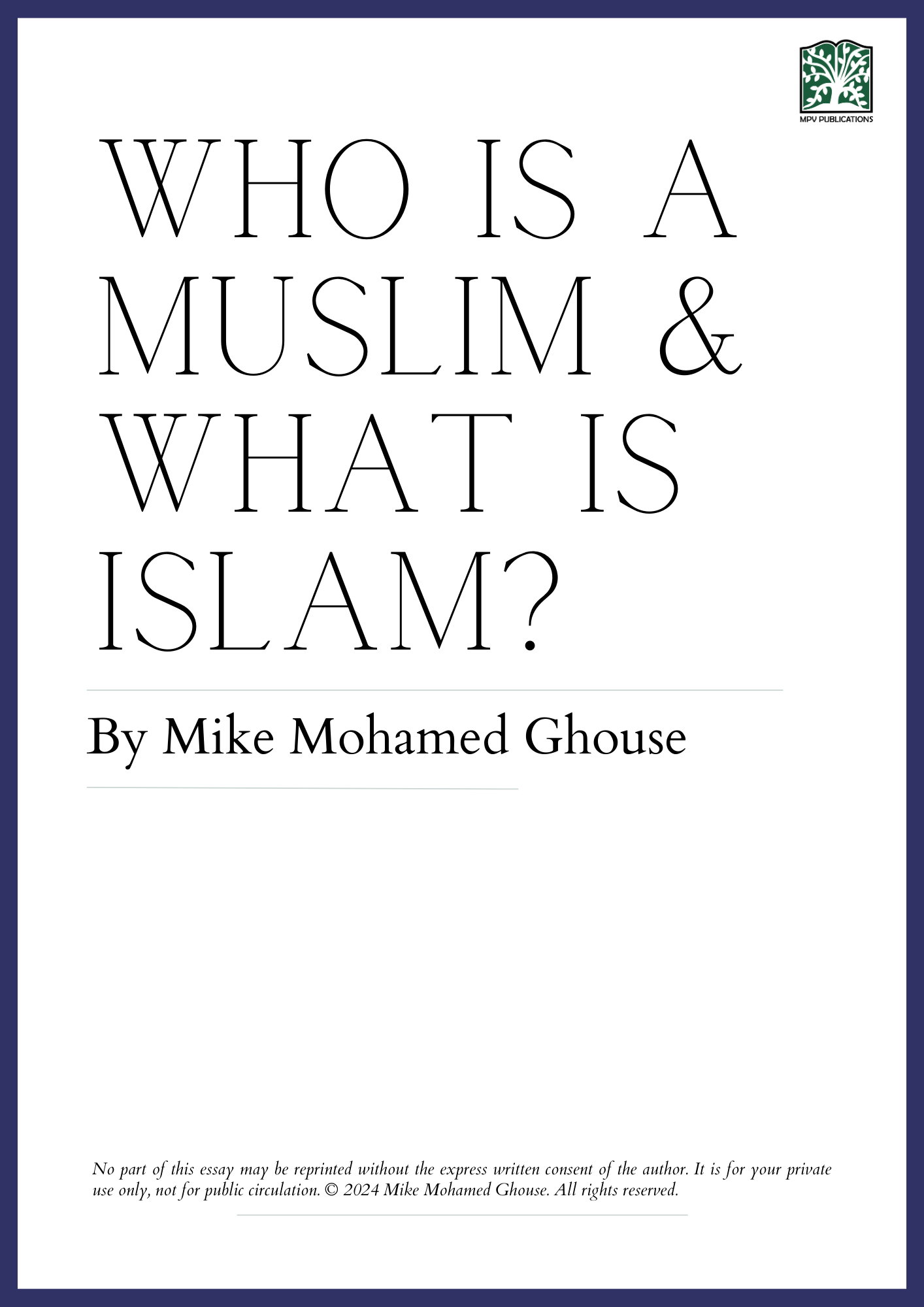 Who Is A Muslim And What Is Islam? — Muslims for Progressive Values