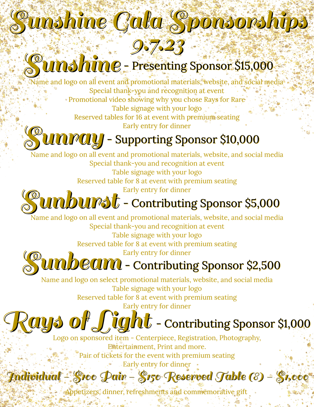 Sponsors — Rays for Rare