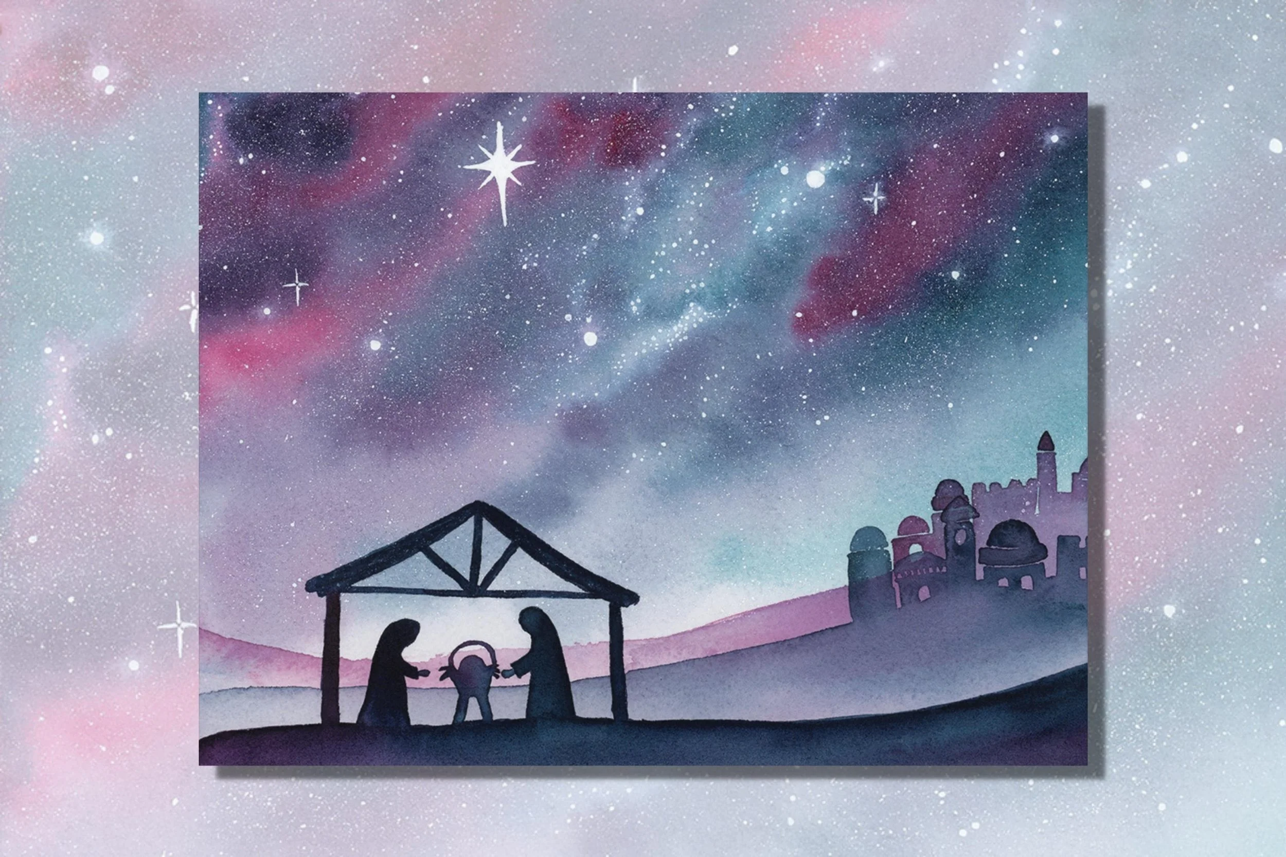 Colorful Mountain Peaks Set of 5 Artist Greeting Cards | 5in x 7in ...