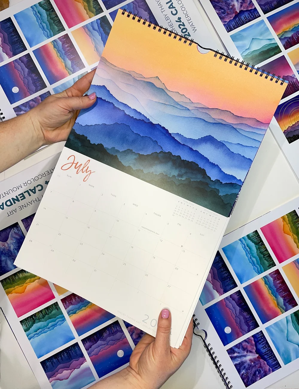 2025 Mountain Calendar | Colorful Landscape Wall Calendar | 11in x 17in ...