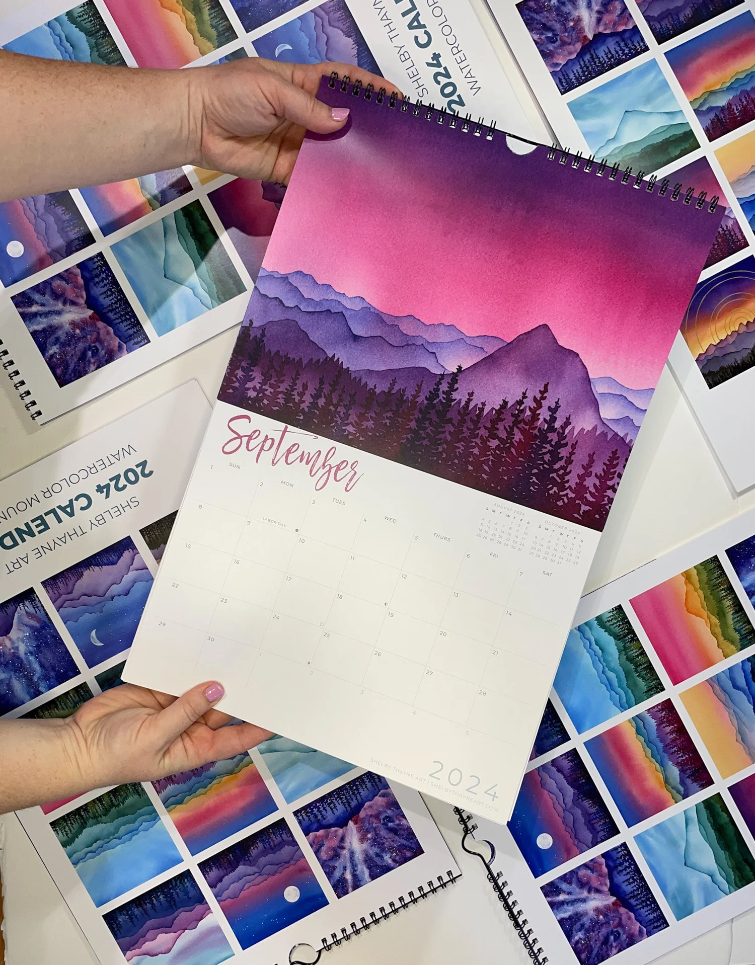 2025 Mountain Calendar | Colorful Landscape Wall Calendar | 11in x 17in ...