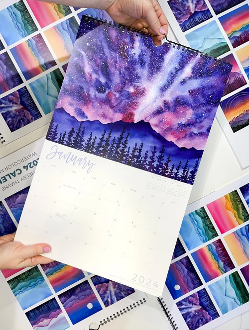 2025 Mountain Calendar | Colorful Landscape Wall Calendar | 11in x 17in ...