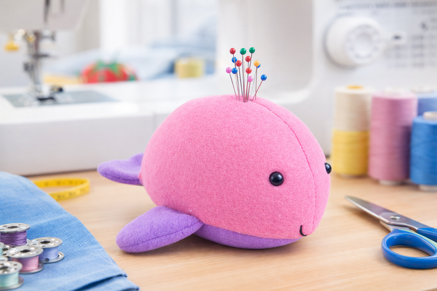 Beginner Whale Pincushion Sewing Pattern (Free Plush Tutorial) — Sew ...