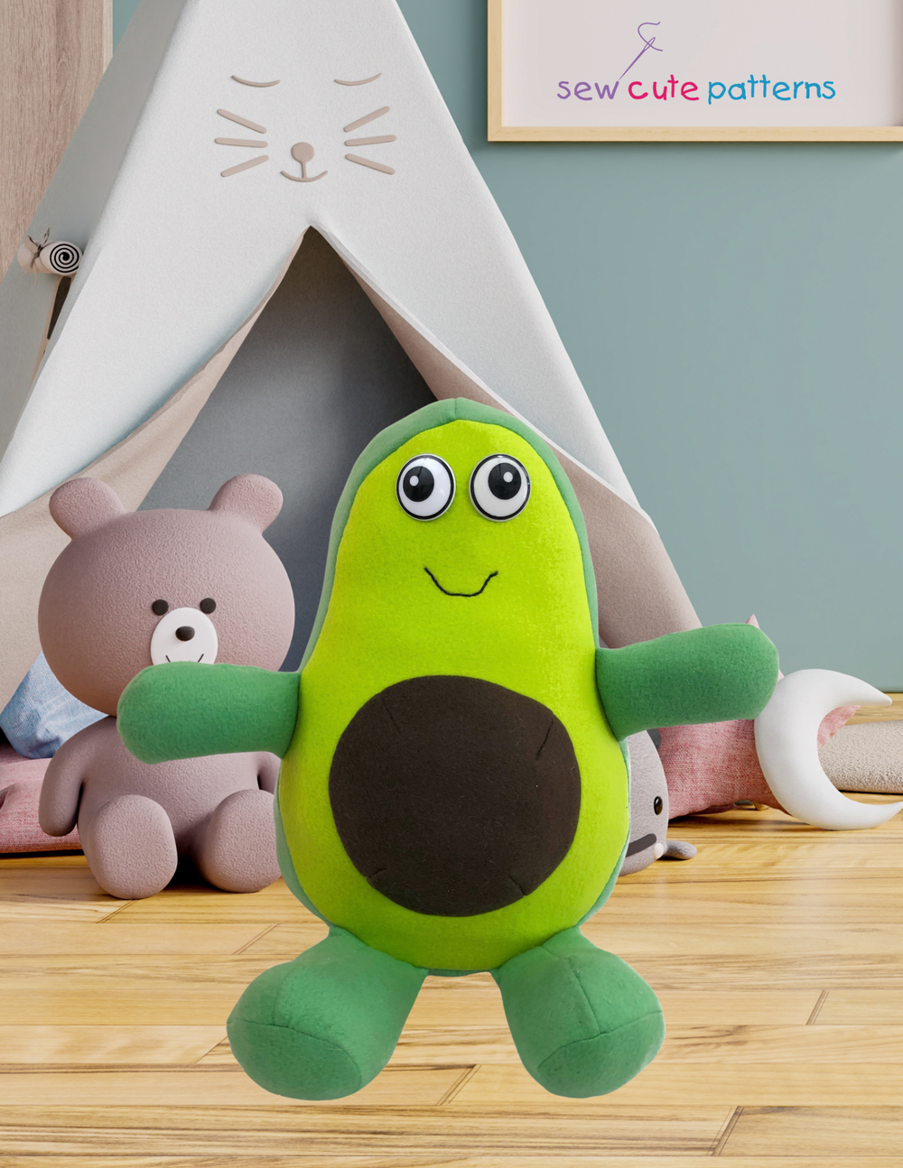Avocado Plush Sewing Pattern – Cute DIY Softie You’ll Avo-Cuddle — Sew ...