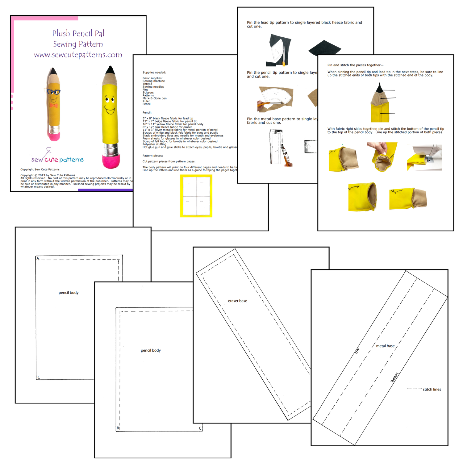 pencil pattern — Sew Cute Patterns