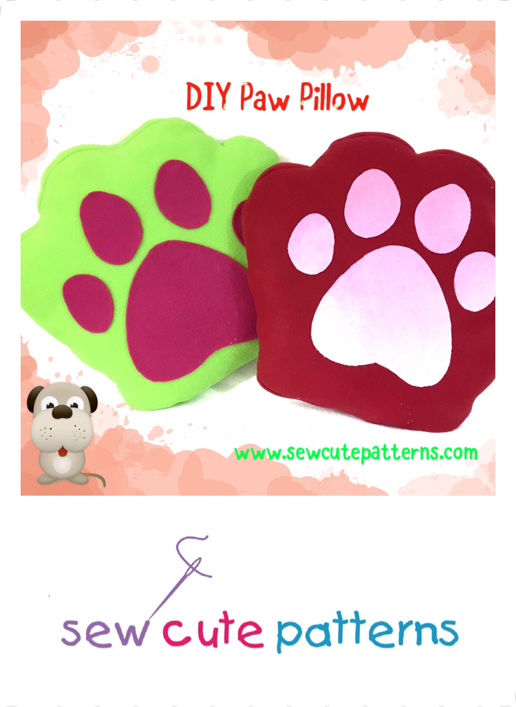 Free Pillow Pattern: DIY Paw Pillow — Sew Cute Patterns