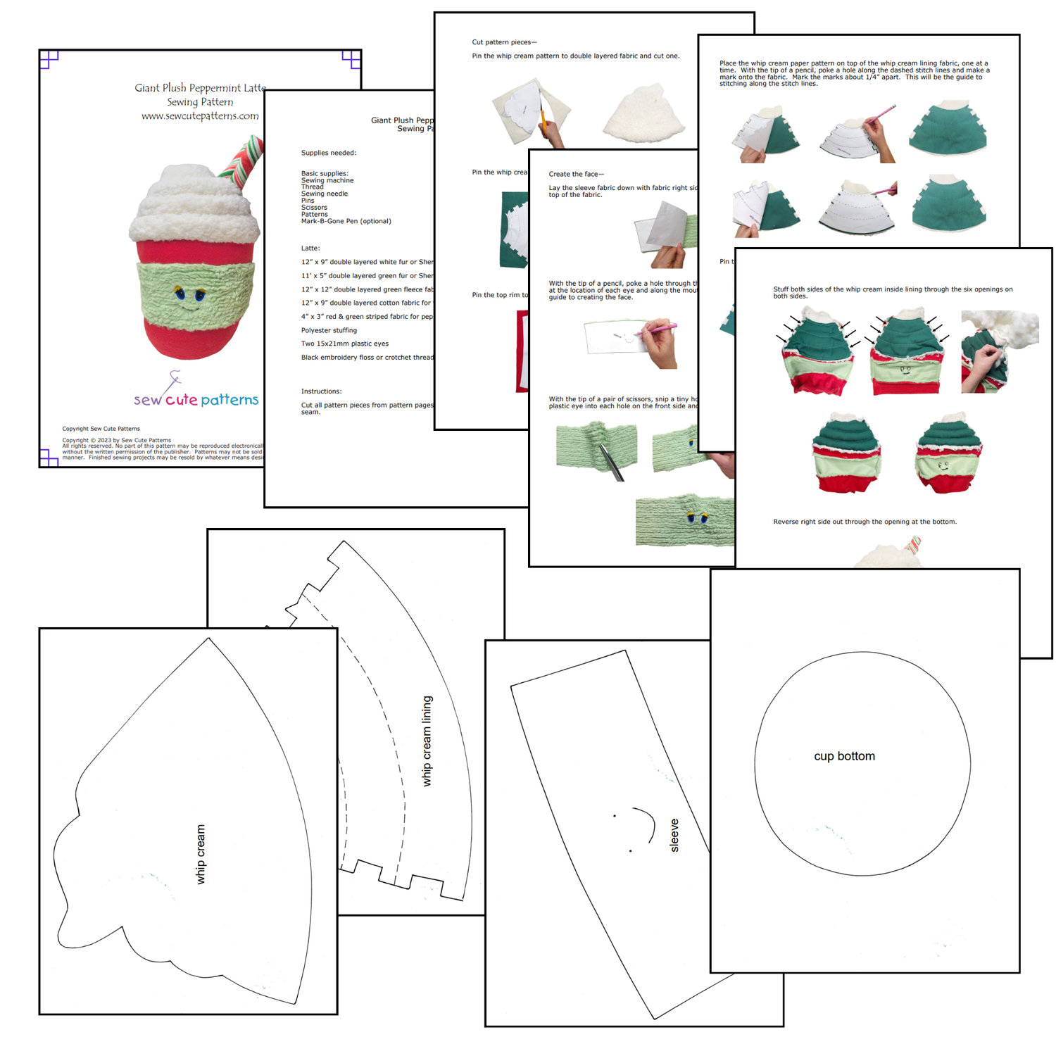 Snowball Doll Sewing Pattern – Winter Plush PDF for Kids — Sew Cute ...