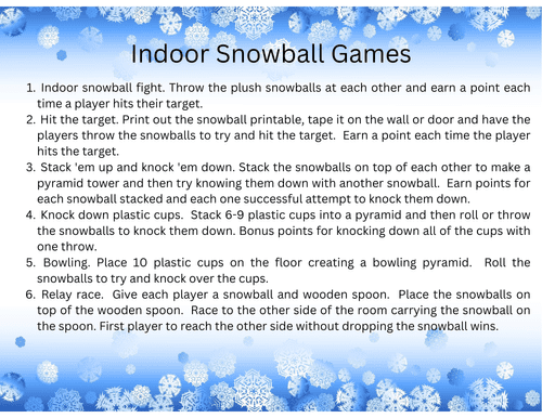 Indoor Snowballs — Sew Cute Patterns