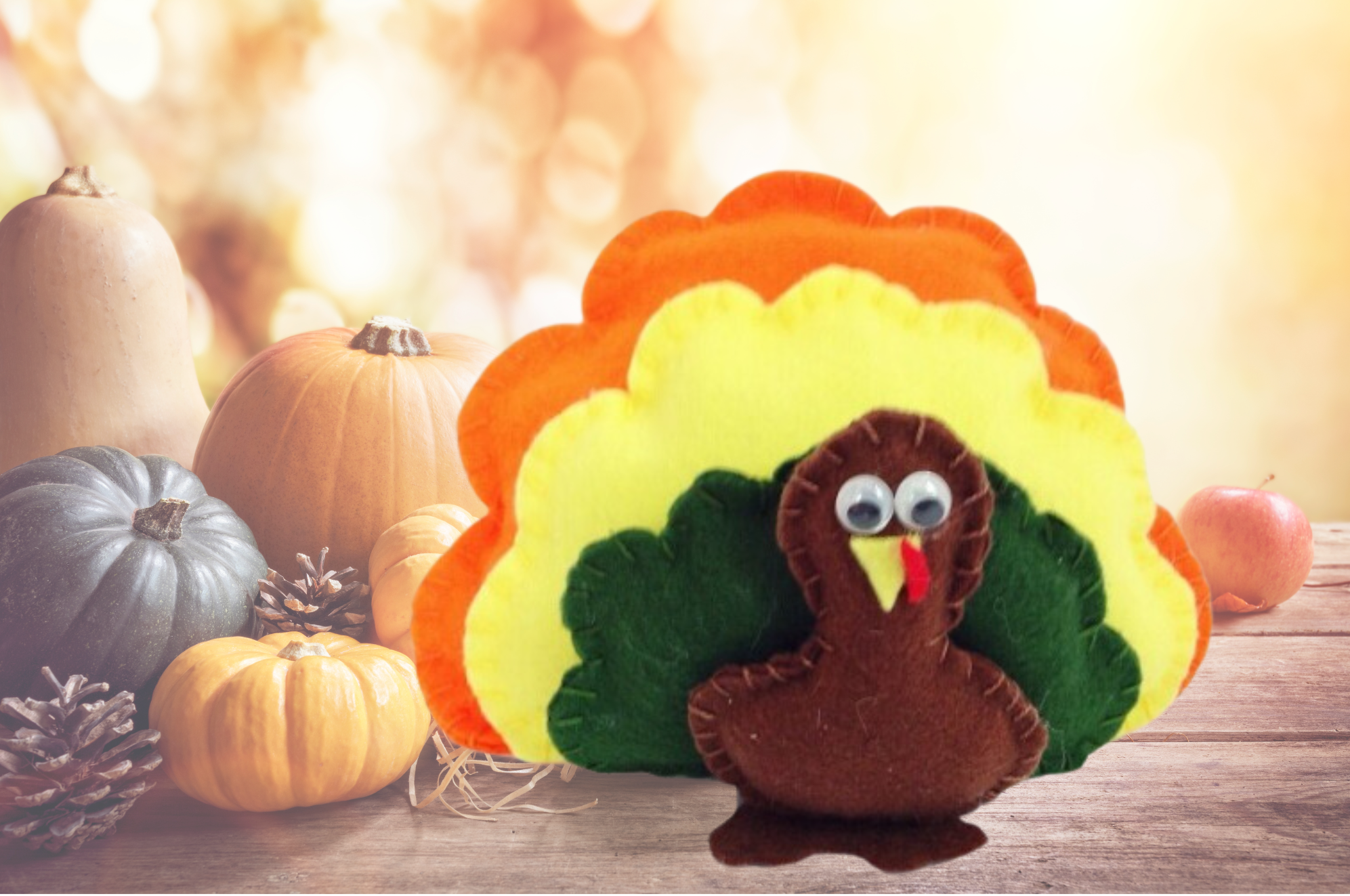 Gobble, Gobble! Time to Hand-Sew a Turkey Centerpiece 🦃 — Sew Cute Patterns