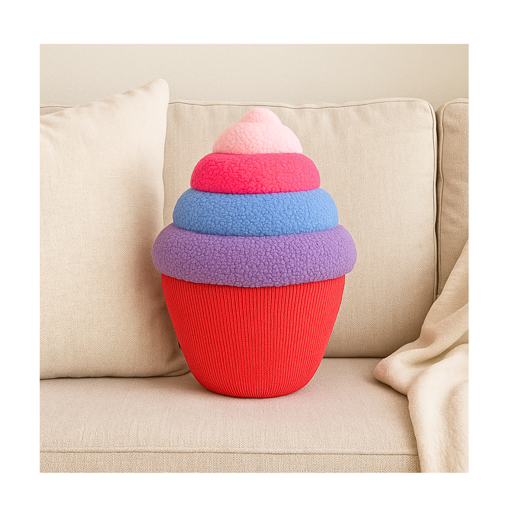 How to Sew a Giant Plush Cupcake – Fun & Easy Oversized Cupcake Pillow ...
