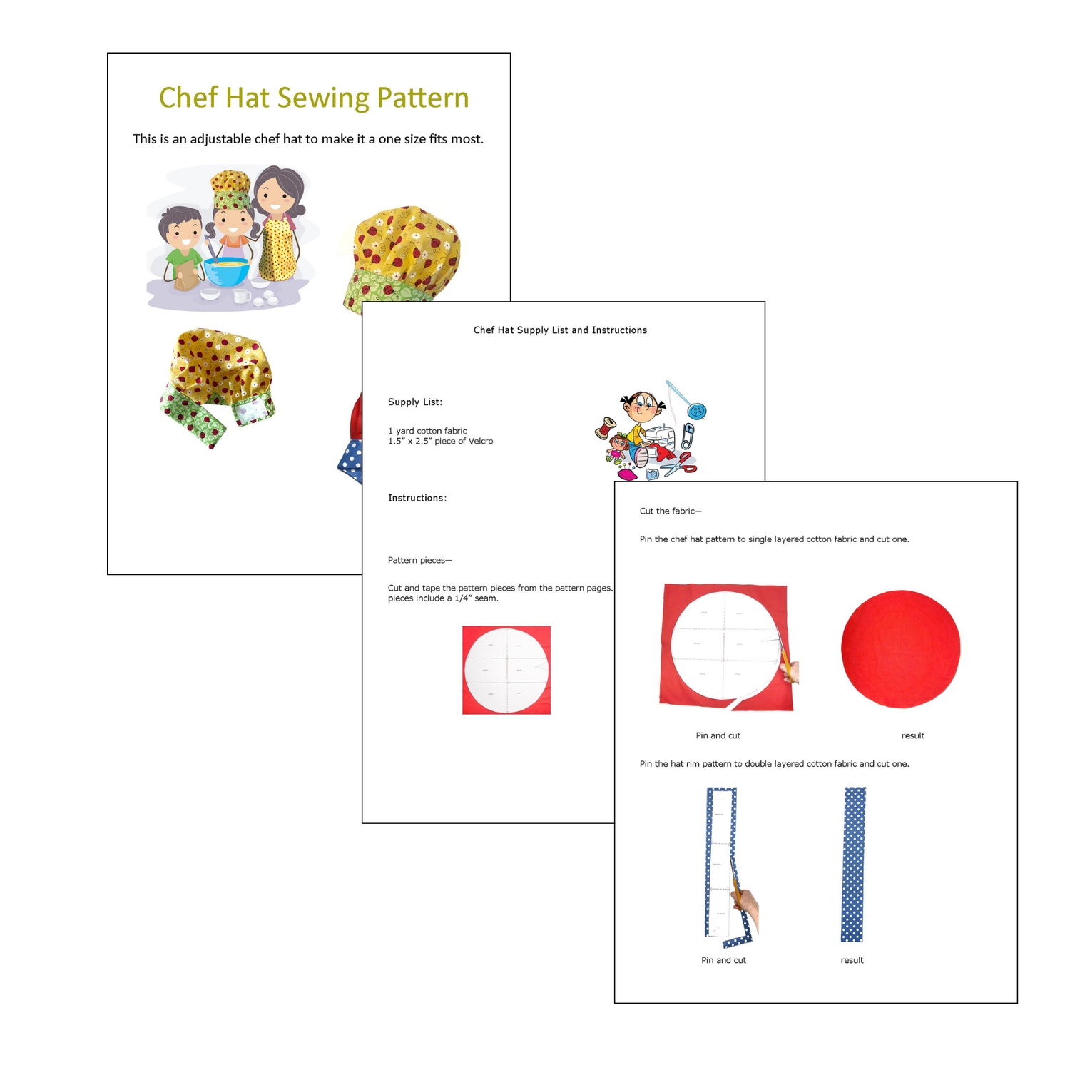 Mommy and Me Apron Sewing Pattern eBook PDF | Kids Adult Aprons + Story ...