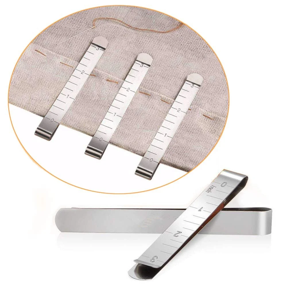 Sewing Clips with 3-Inch Ruler – Best Stainless Steel Hemming Clips for ...