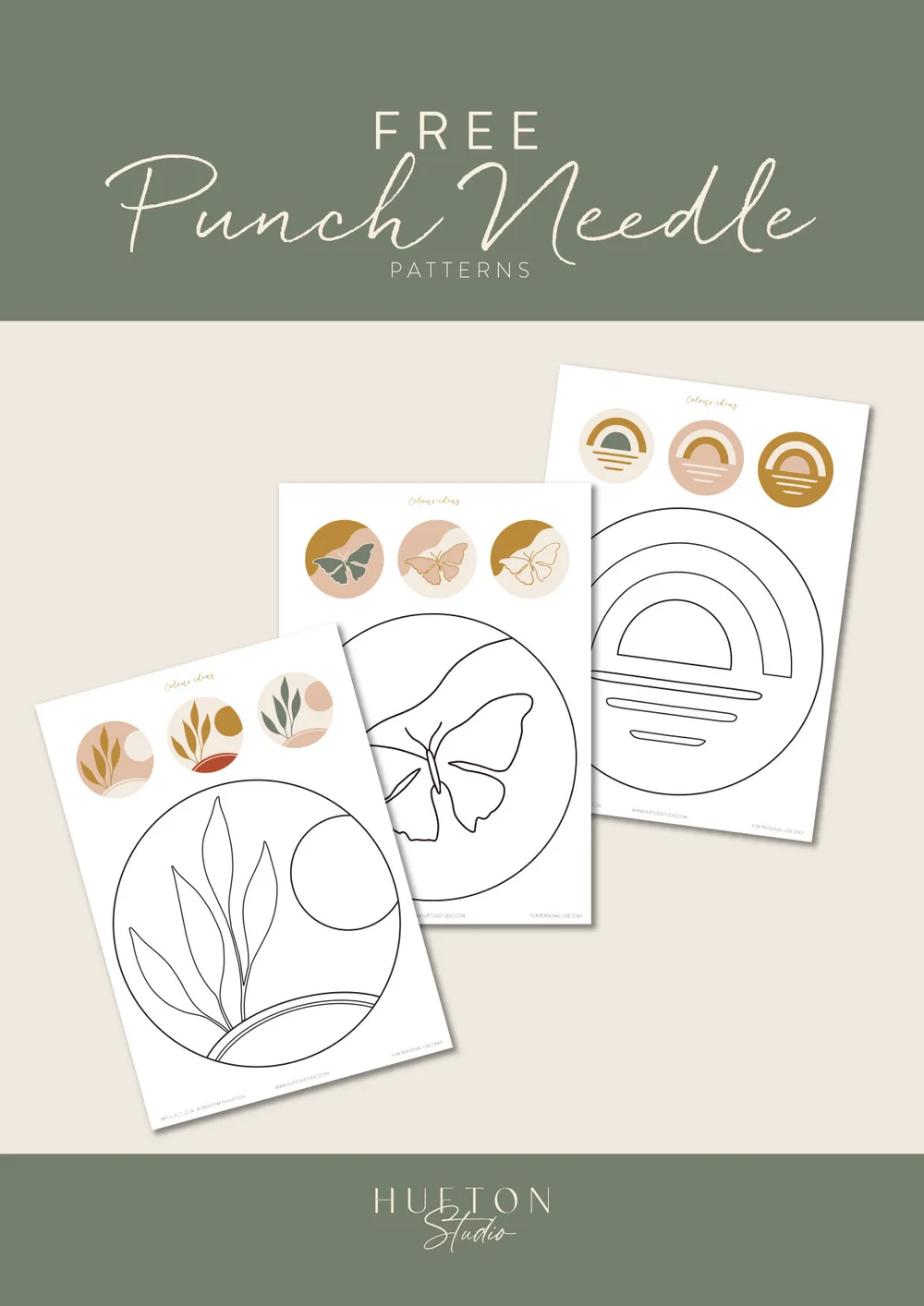 Free Boho Punch Needle Patterns — HUFTON STUDIO
