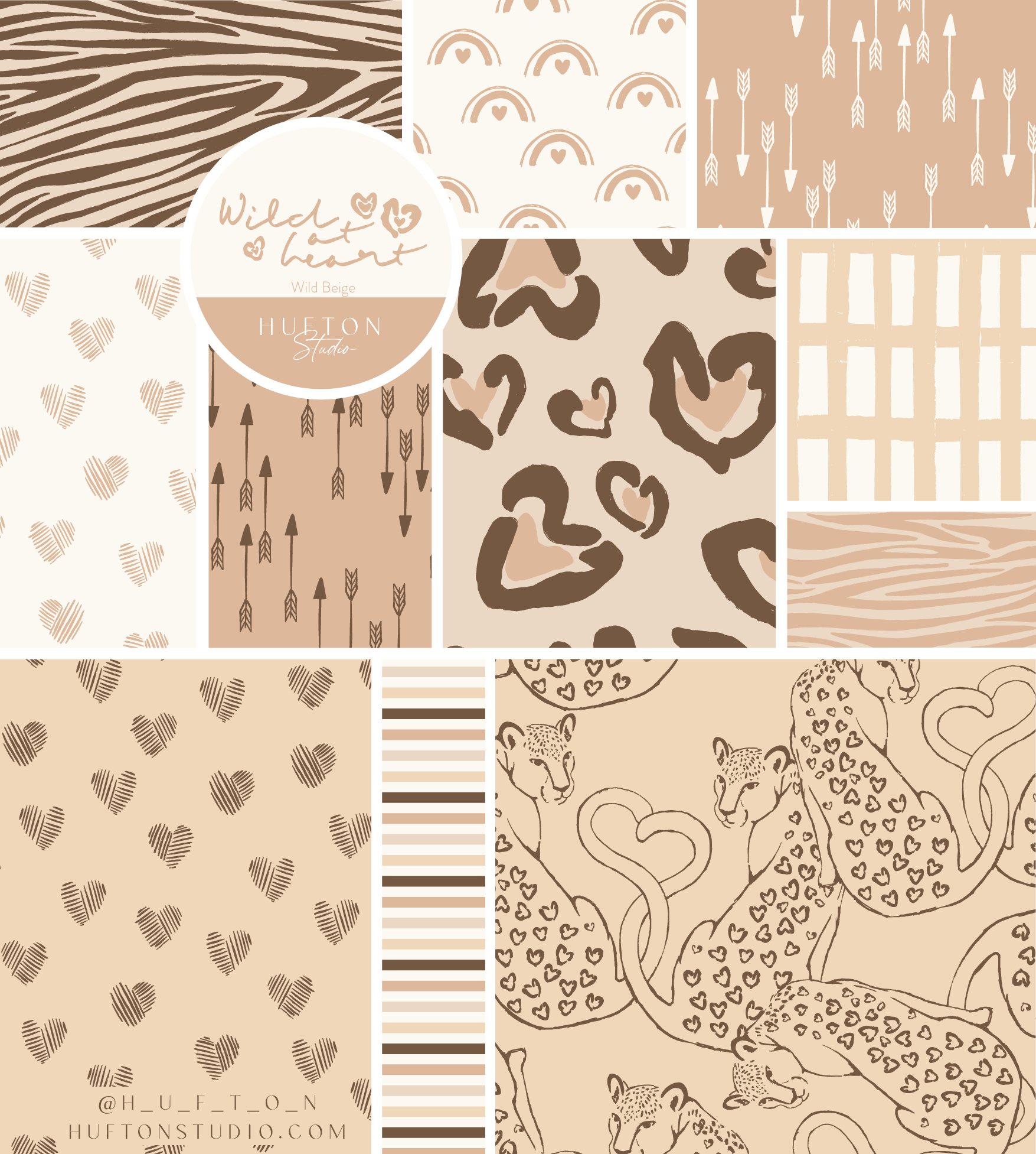 Wild At Heart - Textile & Surface Pattern Design Collection — HUFTON STUDIO