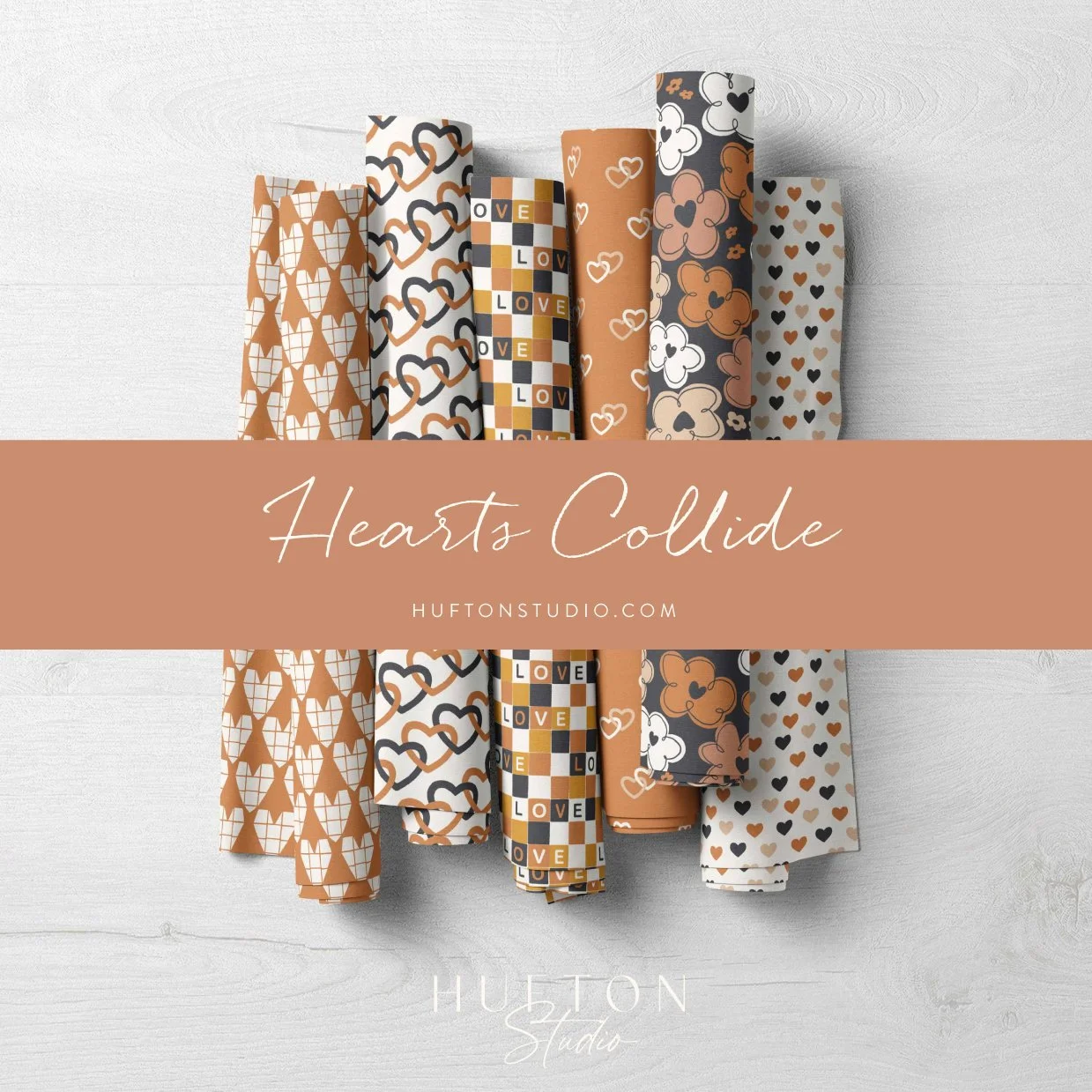 Hearts Collide - Valentines Day Pattern collection - Textile & Surface ...