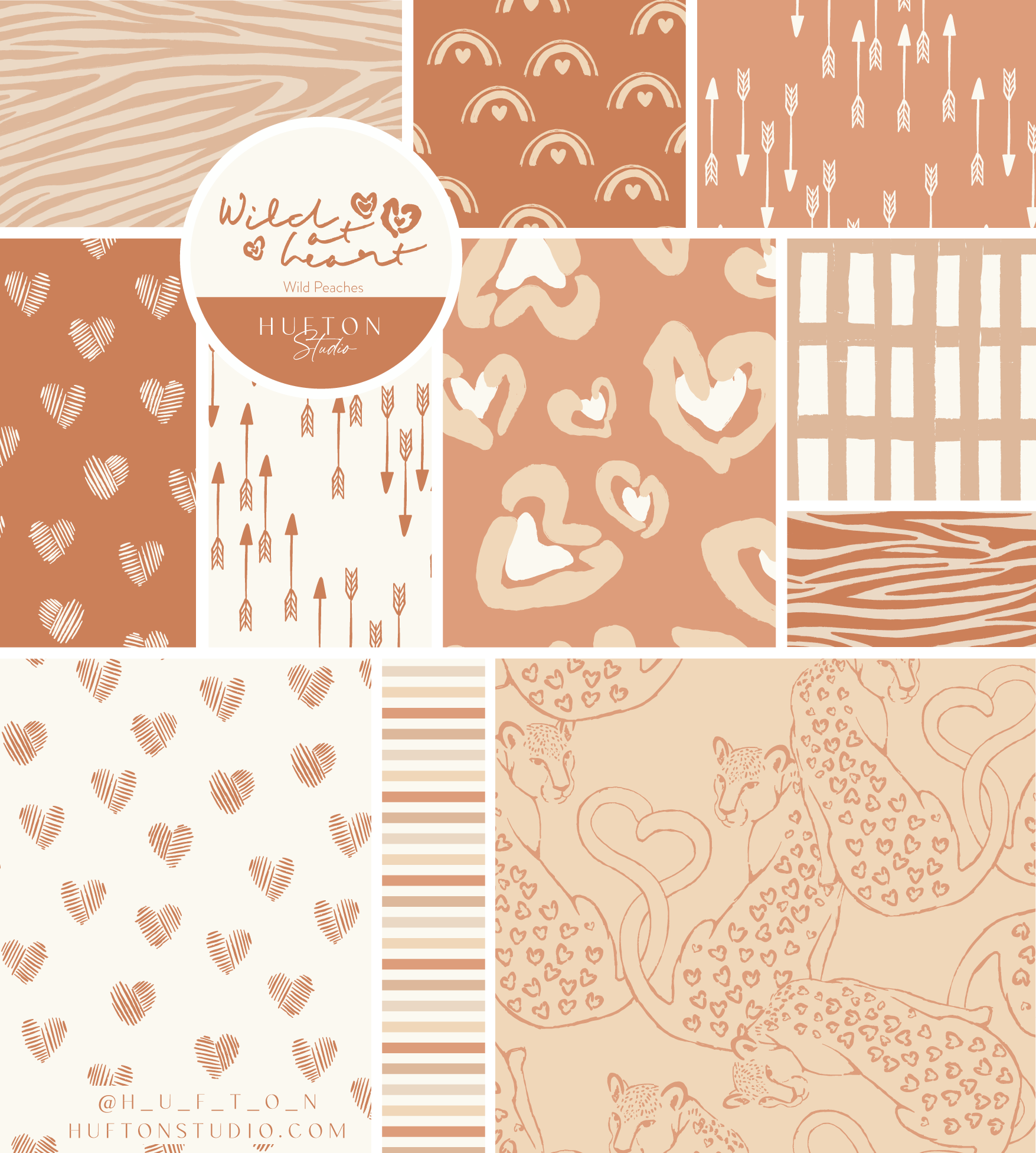 Wild At Heart - Textile & Surface Pattern Design Collection — HUFTON STUDIO
