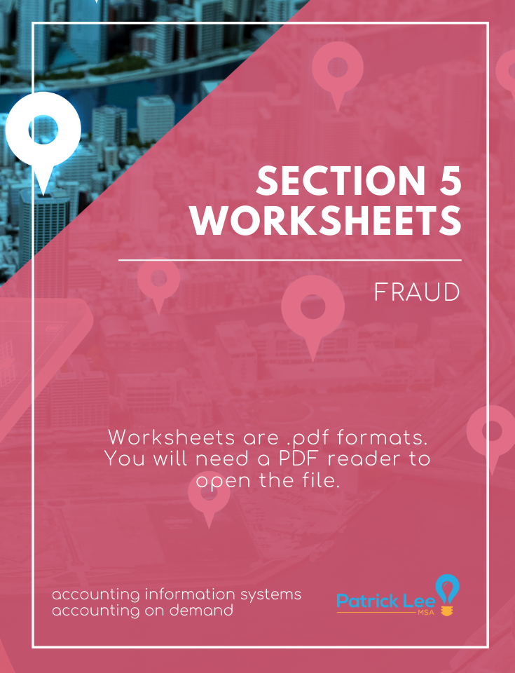 Accounting Information Systems - Section 5 - Fraud — Patrick Lee MSA