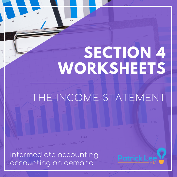 Accounting on Demand Worksheets — Patrick Lee MSA