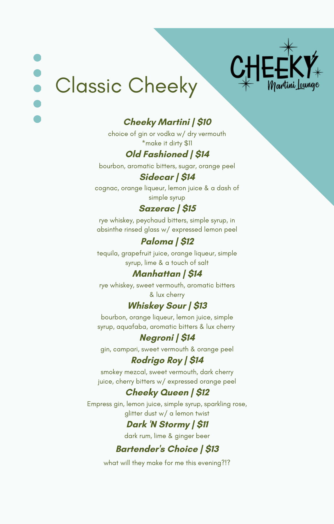 Drink — Cheeky Martini Lounge in Olympia, Washington